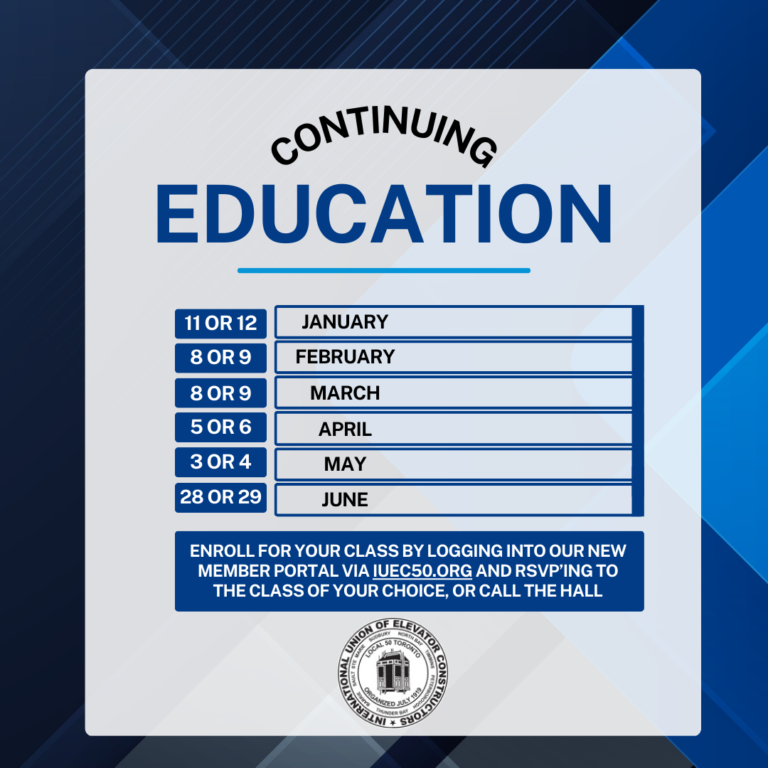 Continuing Education Classes - IUEC Local 50